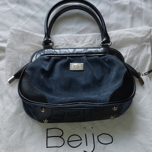 Beijo | Bags | Blue Suede Bag By Beijo | Poshmark
